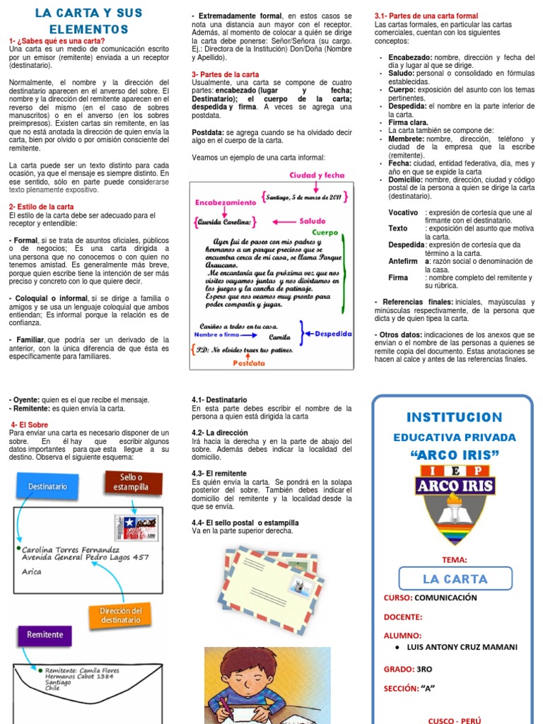 Triptico La Carta | PDF | Comunicación