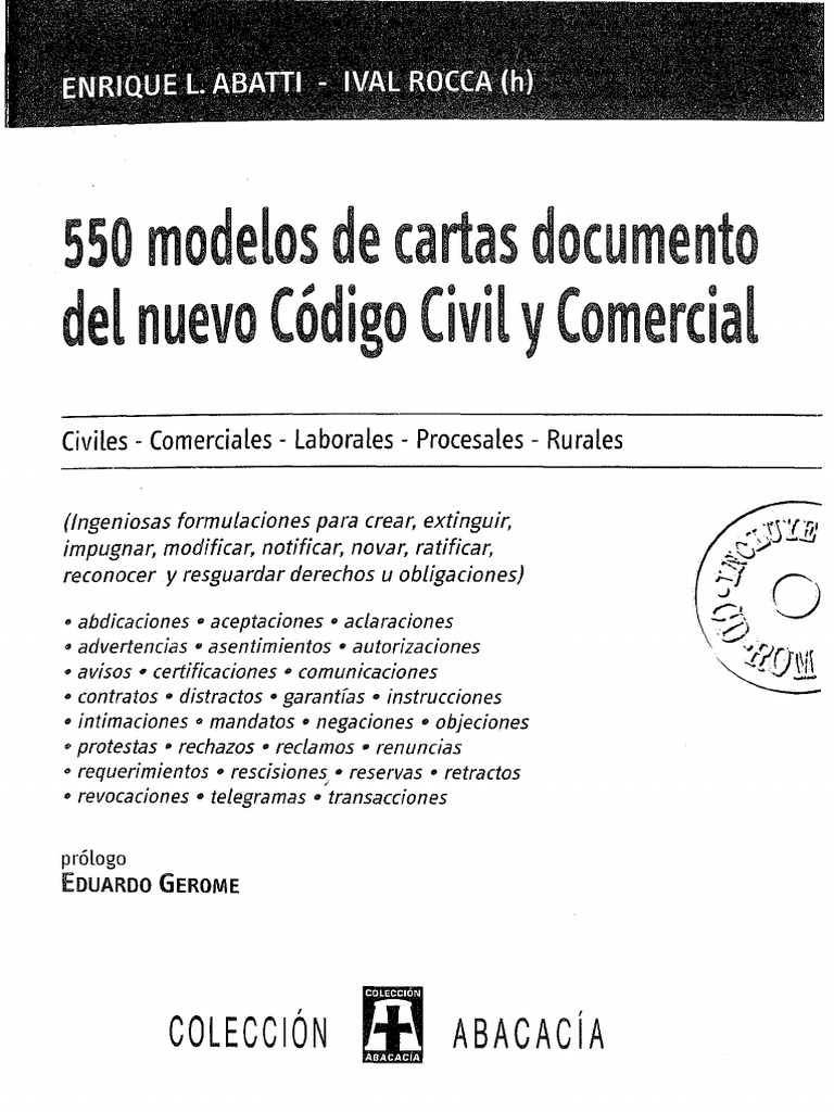 550 Modelos de Carta Documento | PDF | Derechos de autor | Ley comparativa