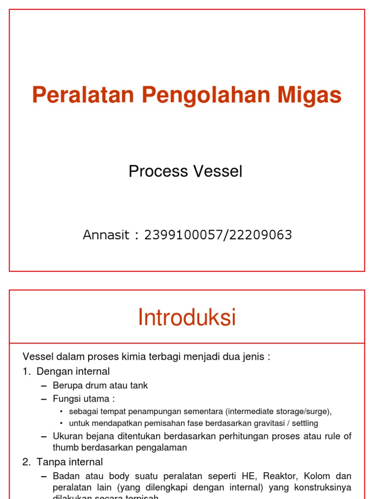 Process Vessel | PDF