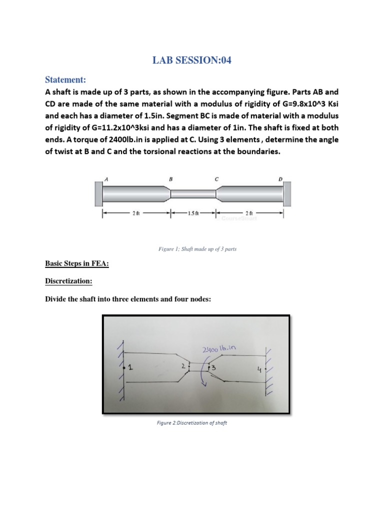 Fea Lab Session4 | PDF | Beam (Structure) | Stiffness