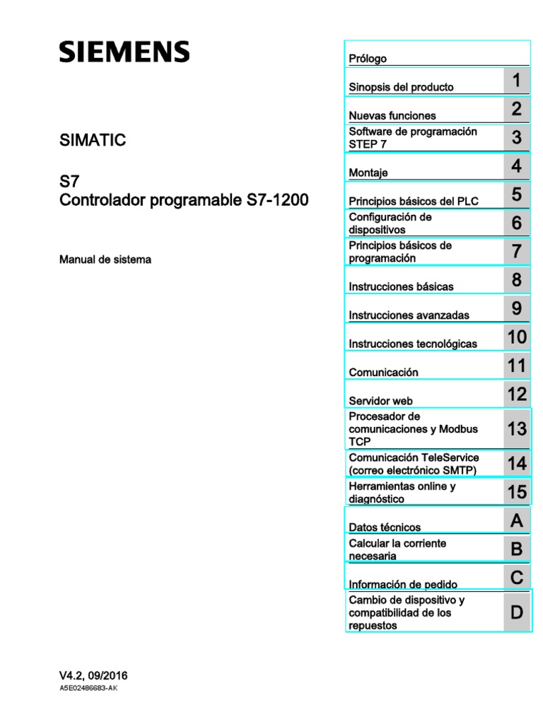 Siemens S7 1200 Manual del sistema