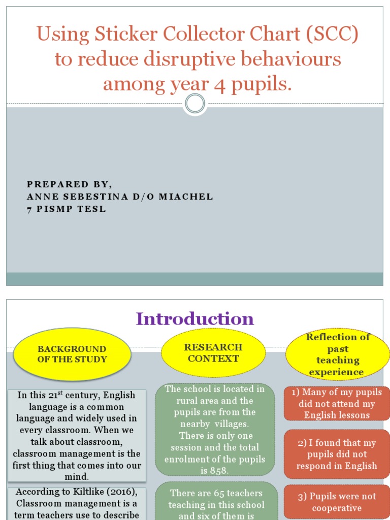 Using Sticker Collector Chart (SCC) To Reduce Disruptive Behaviours ...