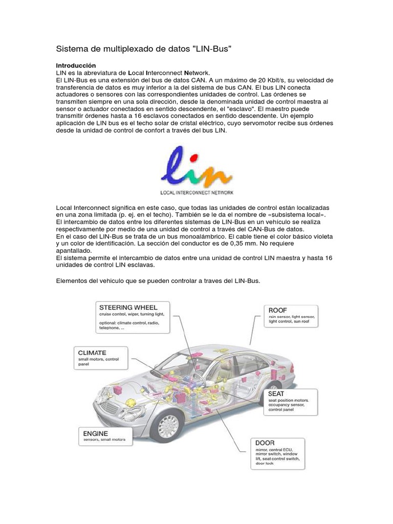 Sistema de multiplexado de datos LIN-Bus: una introducción al protocolo ...