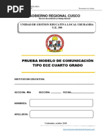4° Evaluaciones Tipo ECE Comprensión Lectora de 4 | PDF