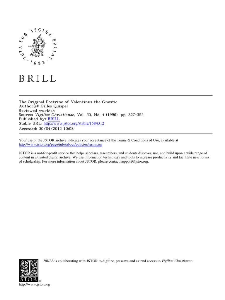 The Original Doctrine of Valentinus the Gnostic Revealed | PDF ...