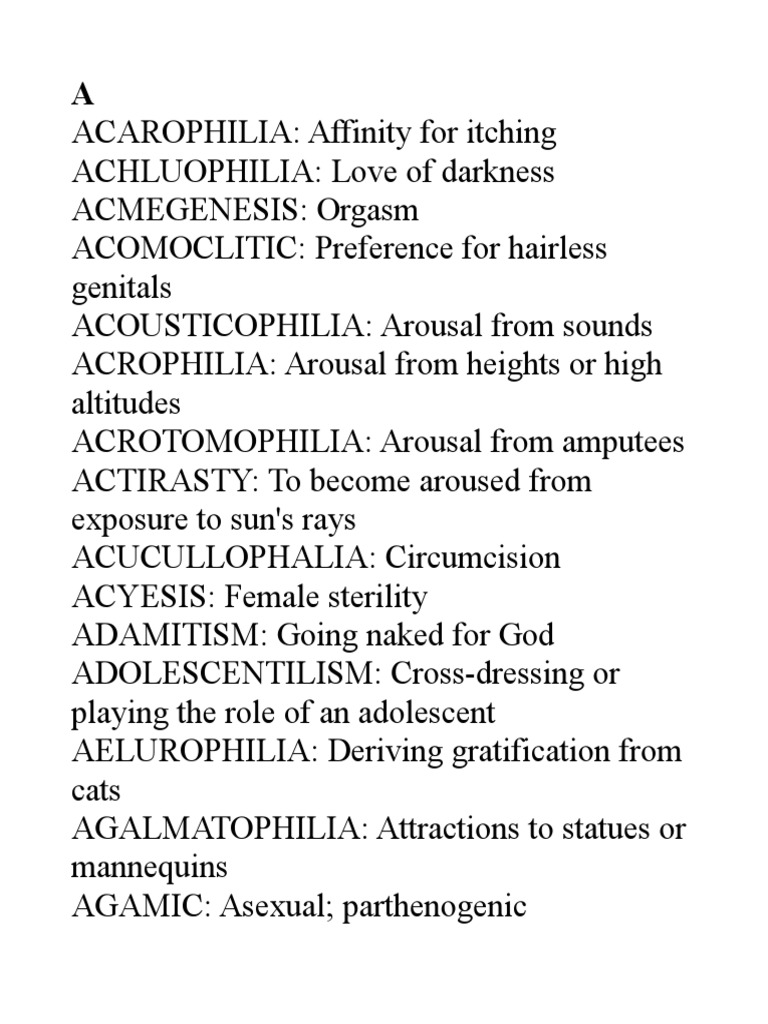 Sexual Dictionary | PDF | Sexual Arousal | Sexual Intercourse