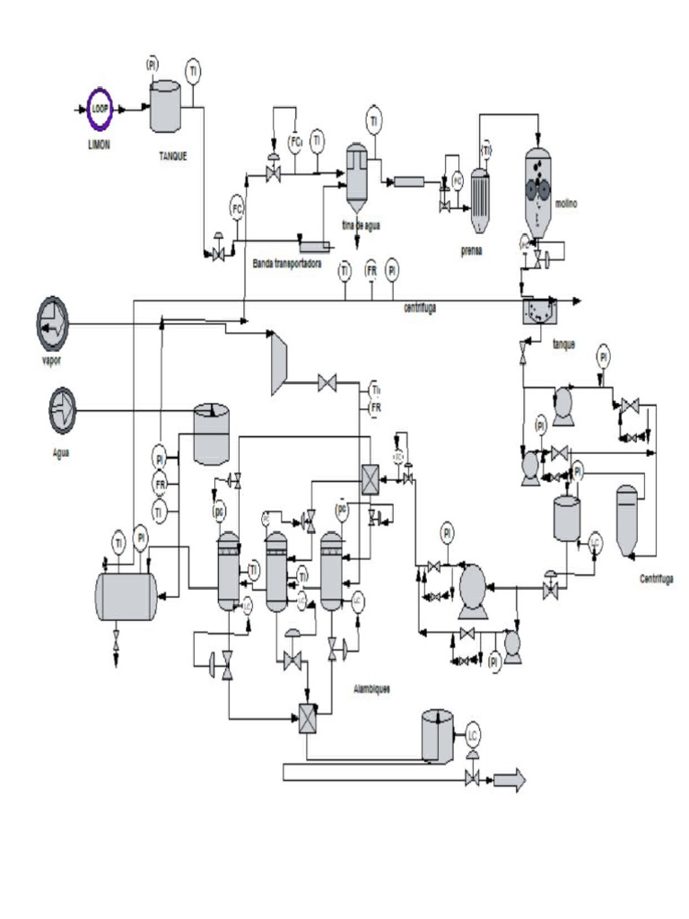 Diagrama de Tuberia e Instrumentacion | PDF