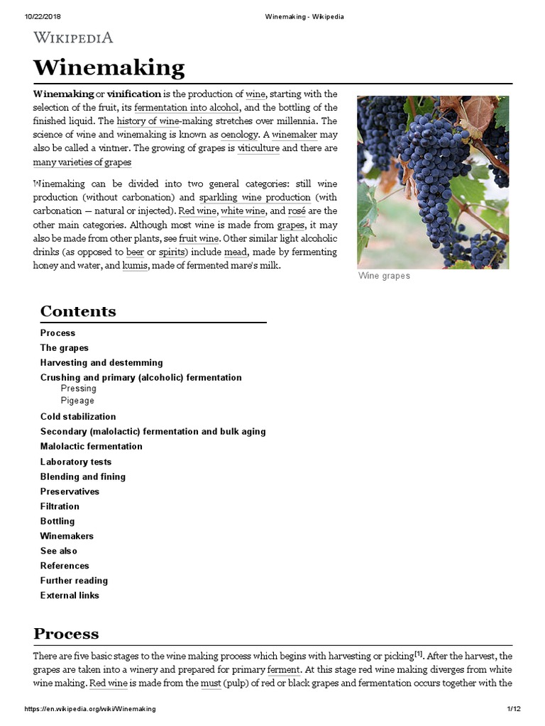 Winemaking: Wine Grapes | Download Free PDF | Winemaking | Fermentation In Winemaking