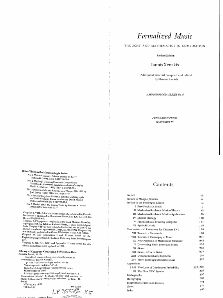 Xenakis Formalized Music | PDF | Determinism | Chaos Theory
