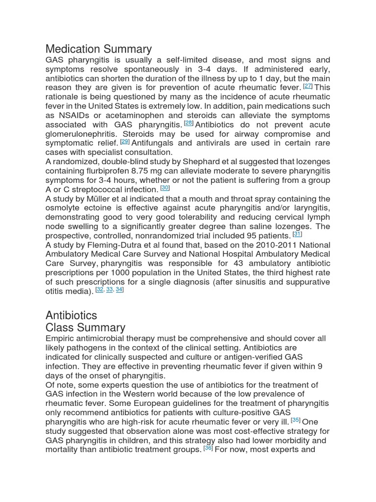 Medication Summary | PDF | Antibiotics | Health Sciences