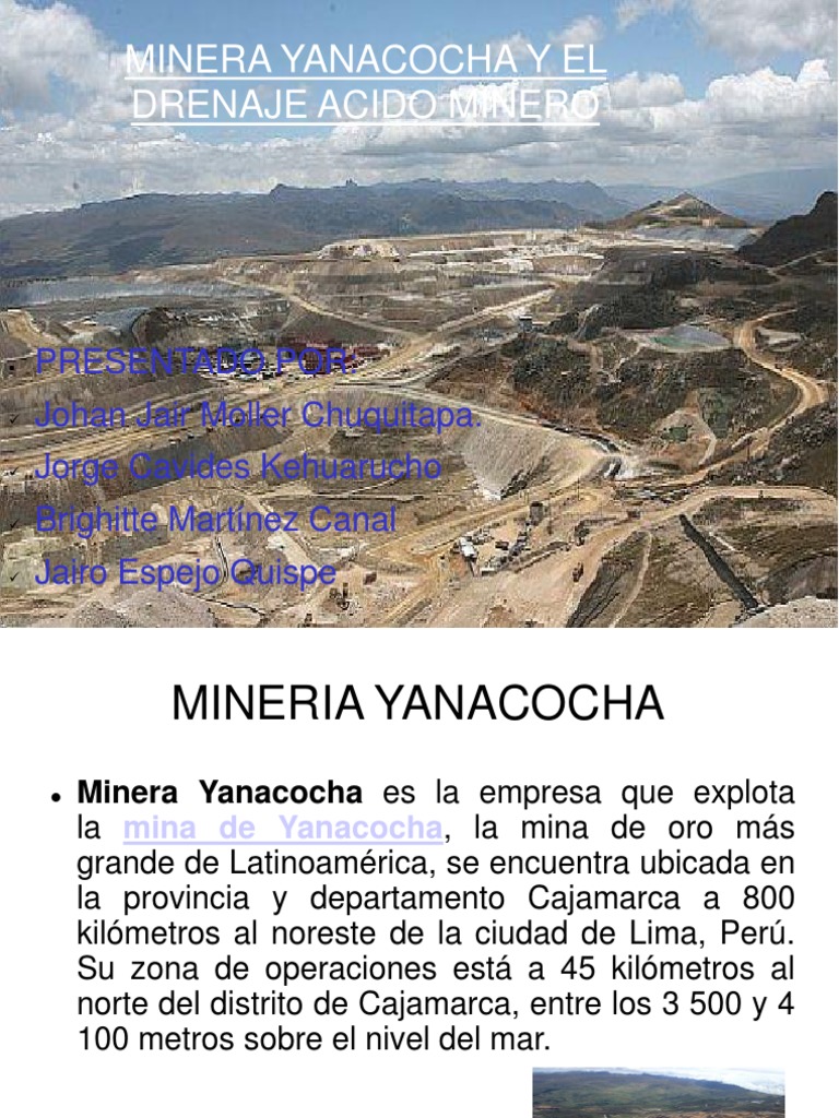 Minera Yanacocha: Oro y Drenaje Ácido | PDF | Minería | Agua