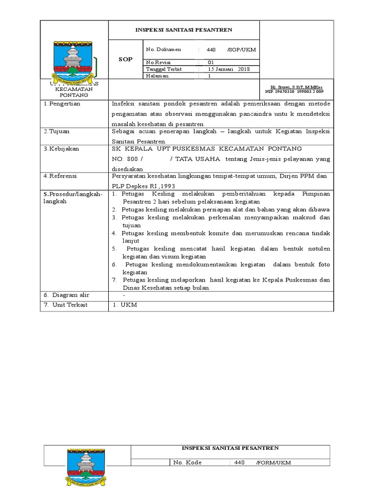 SOP IKL Pesantren | PDF