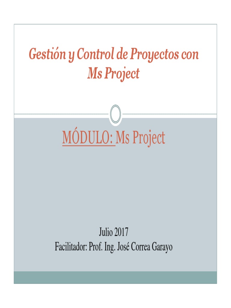 00 Introduccion Ms Project - PPT (Modo de Compatibilidad) | PDF | Business | Software