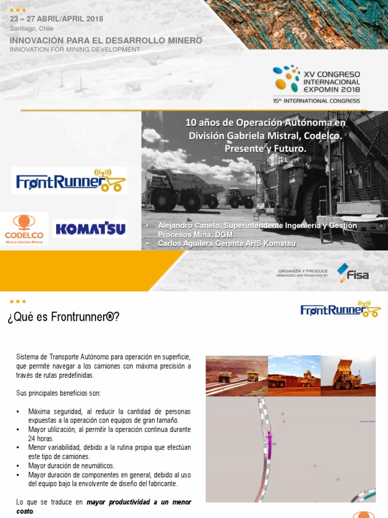 7 Alejandro Canelo Codelco y Carlos Aguilera Komatsu (Modulo II) | PDF | Minería | Fabricación e ...