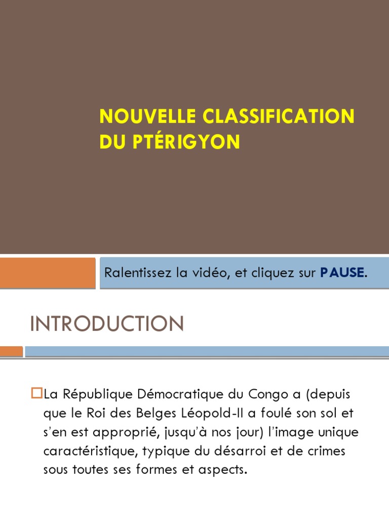Nouvelle Classification Du Ptérygion | PDF | Religions et croyances ...