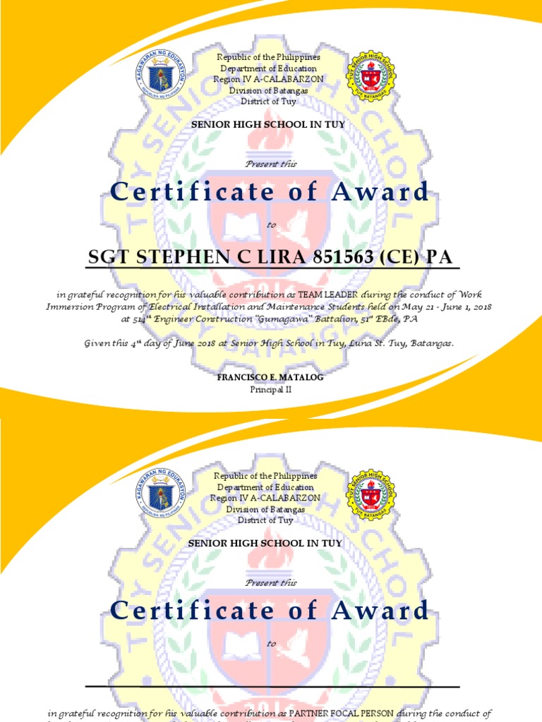 Certificate Immersion | PDF | Military | Behavior Modification