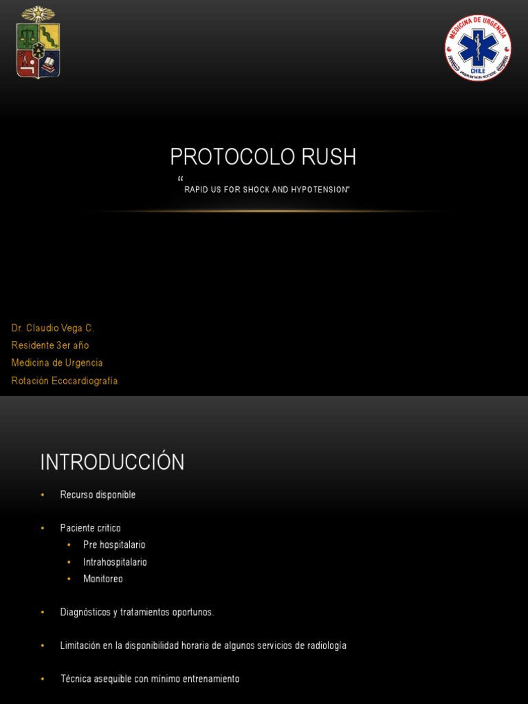 Protocolo Rush | Ultrasonido médico | Sistema cardiovascular | Prueba ...