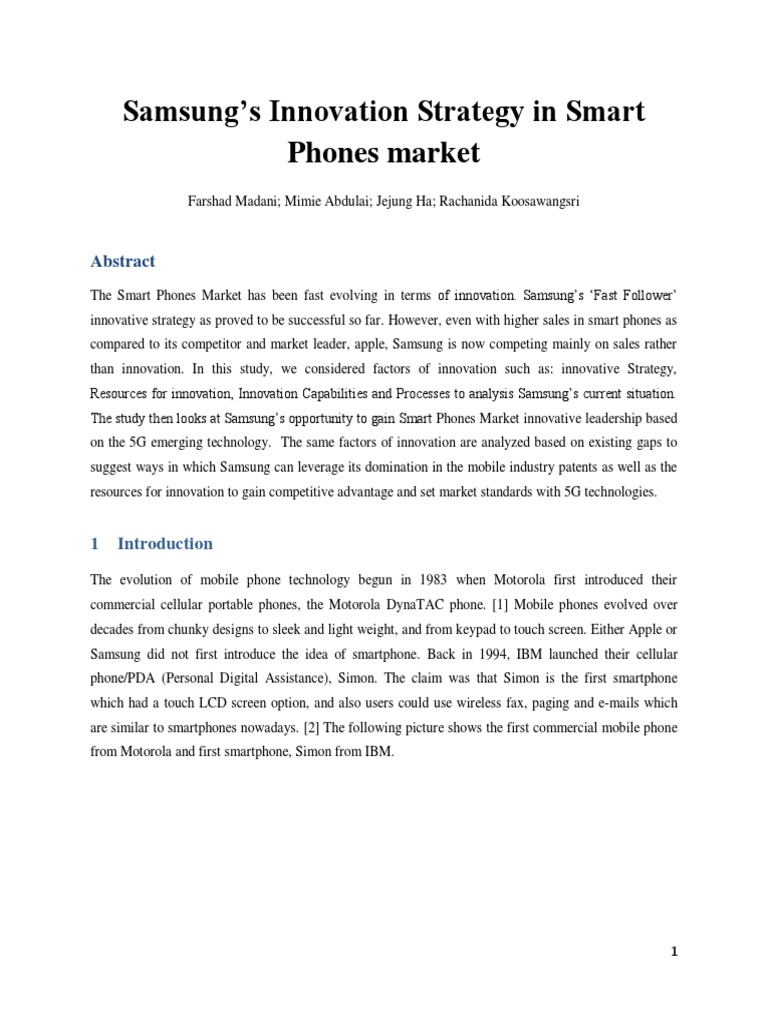 Samsung | PDF | Smartphone | Strategic Management