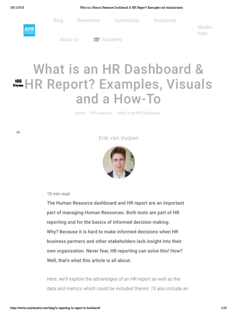 HR Dashboard & Reporting Examples | PDF | Analytics | Turnover (Employment)