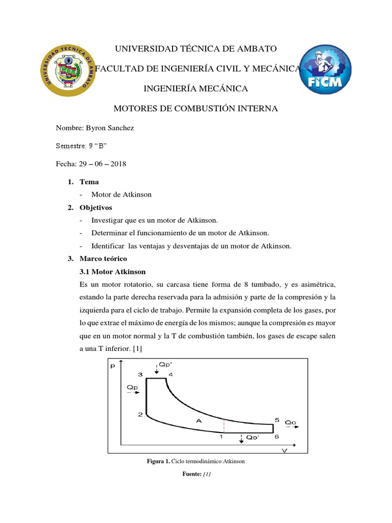 Motor Atkinson | PDF | Motor diesel | Pistón