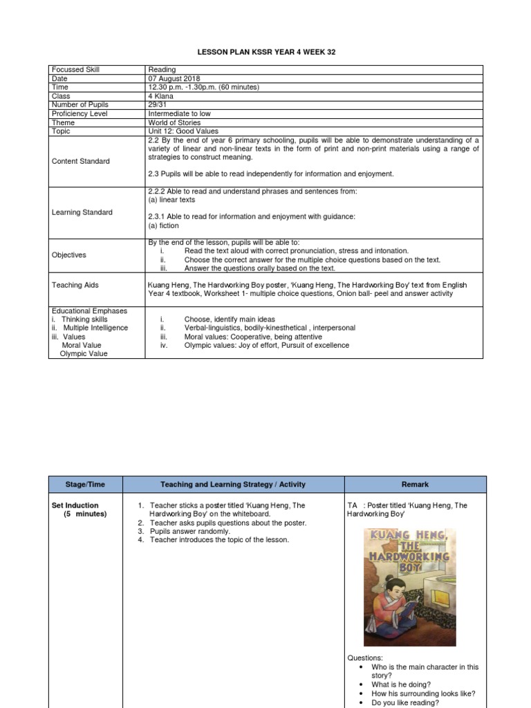 Writing Lesson Plan Format | PDF | Lesson Plan | Teachers