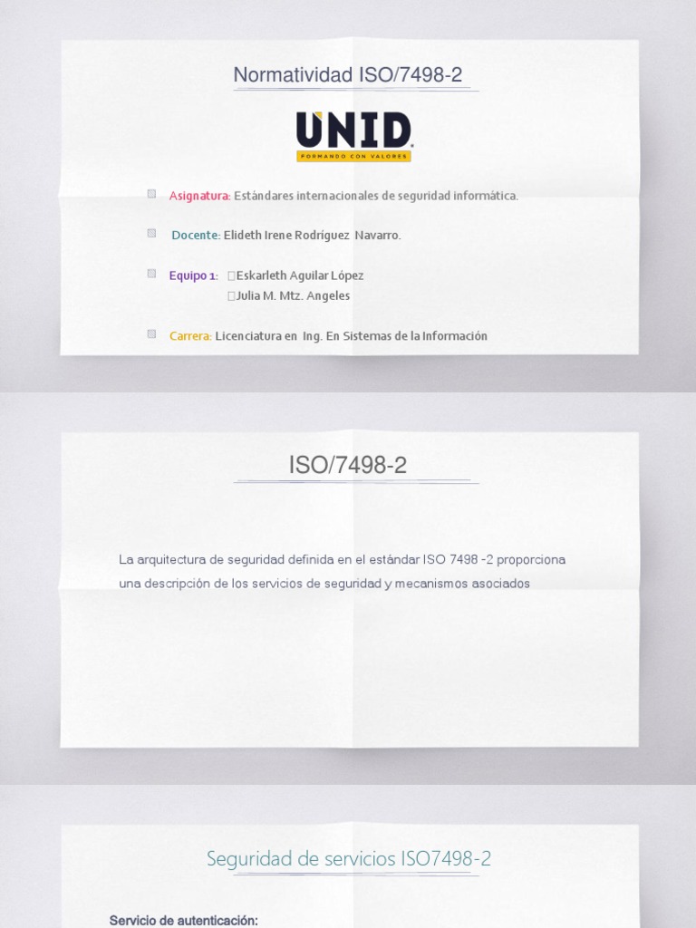 Seguridad Informática ISO 7498-2 | PDF | Autenticación | La seguridad ...