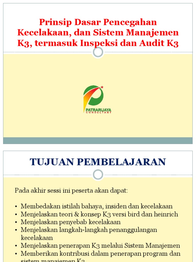 3 Prinsip Dasar Pencegahan Kecelakaan SMK3 | PDF | Bisnis | Teknologi ...