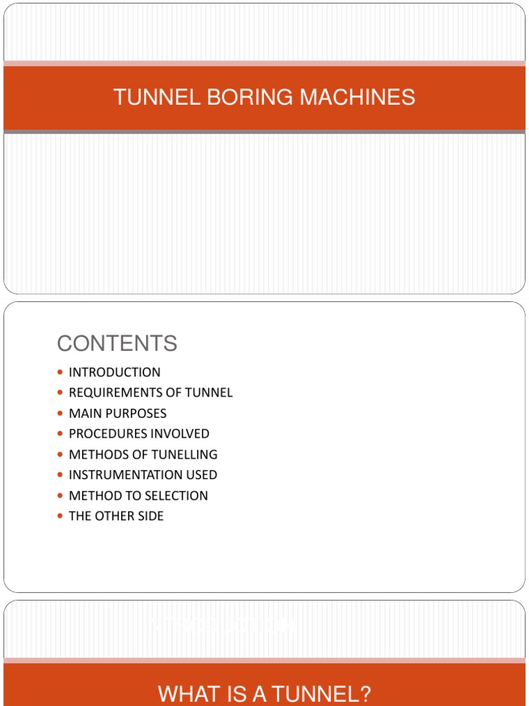 Tunnel Boring Machines | PDF | Tunnel | Civil Engineering