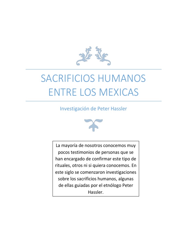 Sacrificios Humanos Entre Los Mexicas Pdf Conquistador
