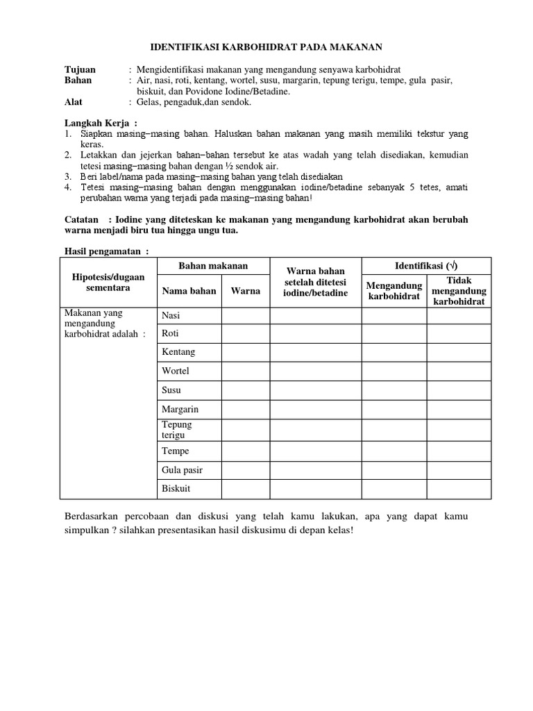Lks Uji Makromolekul Pada Makanan | PDF