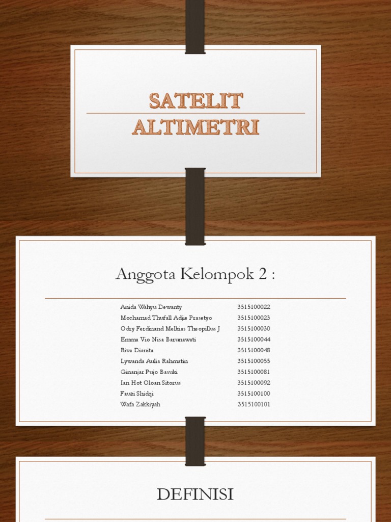 Prinsip Kerja Satelit Altimetri | PDF