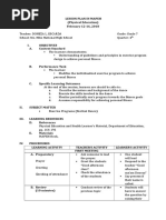 PE Lesson Plan Recreation Activities 1 | PDF | Recreation | Physical ...