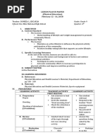 Detailed Lesson Plan in ZUMBA | PDF | Lesson Plan | Physical Education