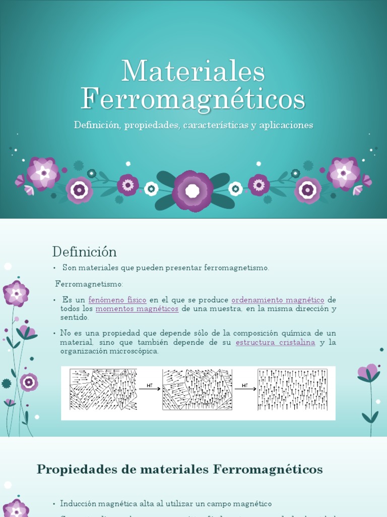 Materiales Ferromagnéticos | PDF | Ferromagnetismo | Campo magnético