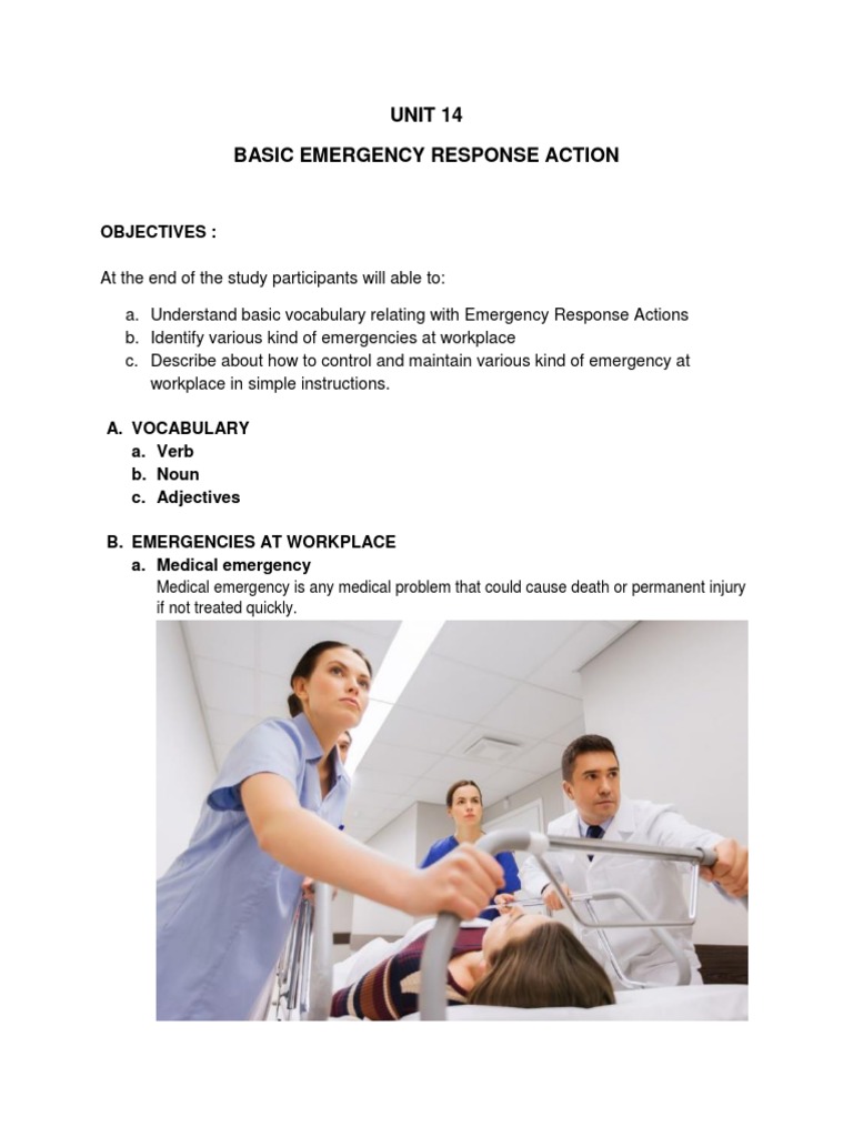 Emergency Response Basics for Workplaces | PDF