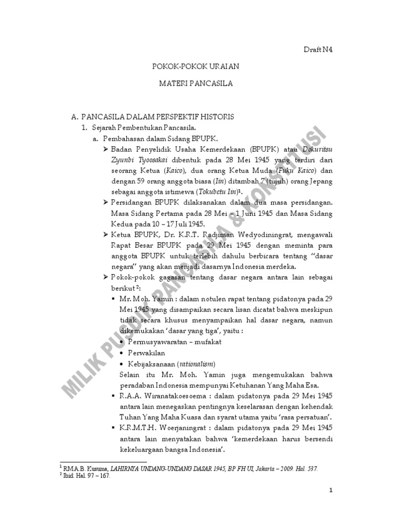 Pokok-Pokok Uraian Materi Pancasila - MK - Unlocked | PDF