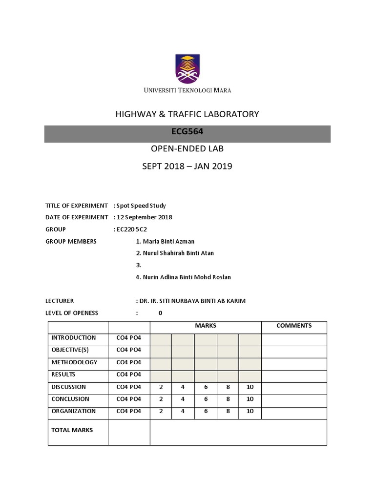 Lab Spot Speed Study | PDF | Standard Deviation | Histogram