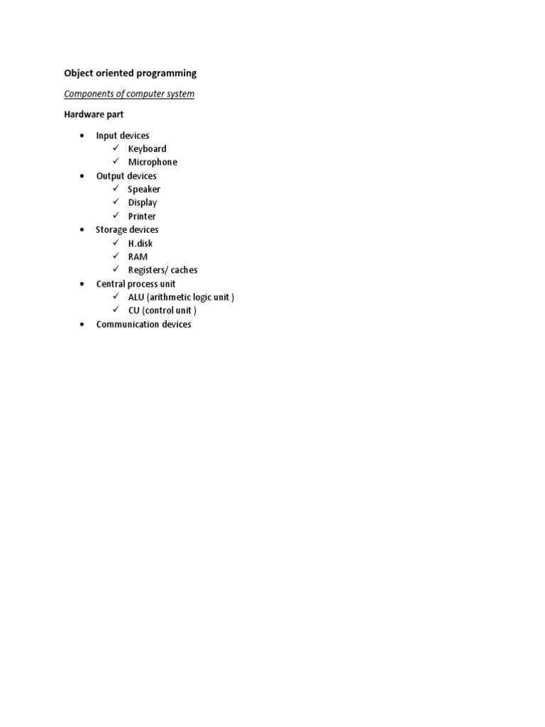 Object Oriented Programming Pdf