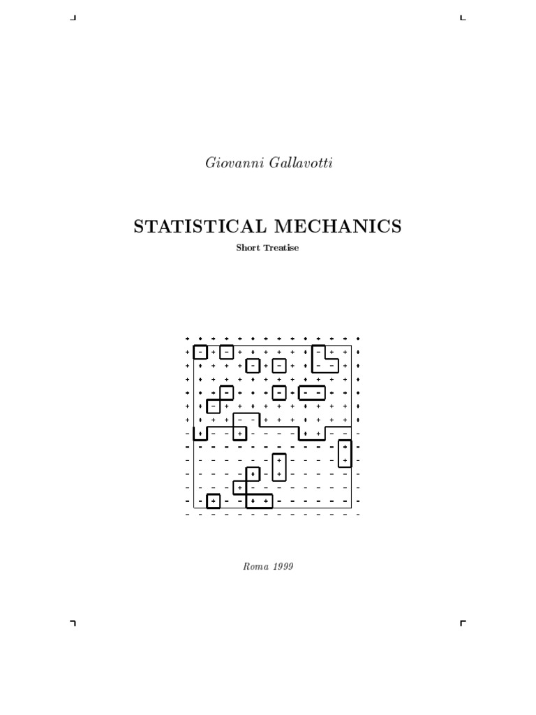 Gallavotti Statistical Mechanics | PDF | Momentum | Statistical Mechanics