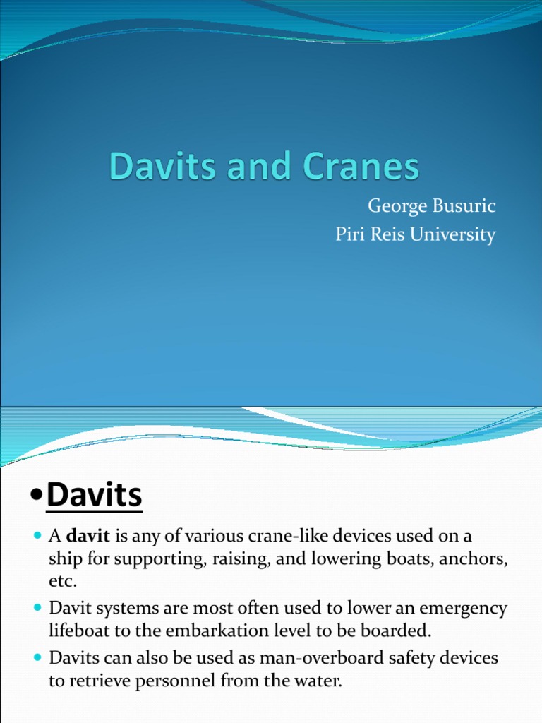 Overview of Davit Systems | PDF | Watercraft | Ships
