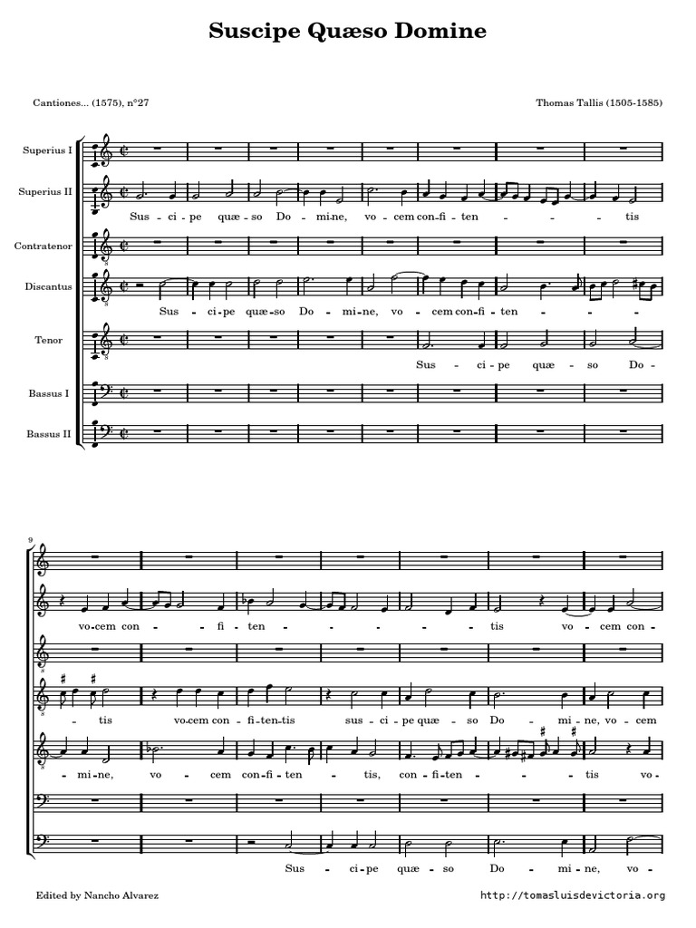 Tallis-Suscipe Quaeso Domine | PDF
