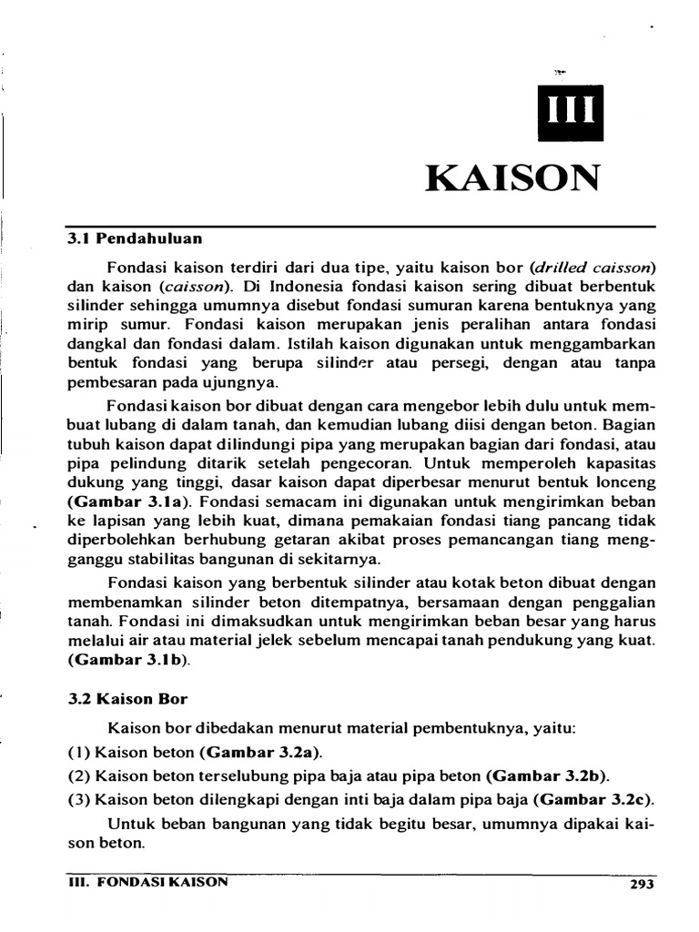 Fondasi Kaison di Indonesia | PDF