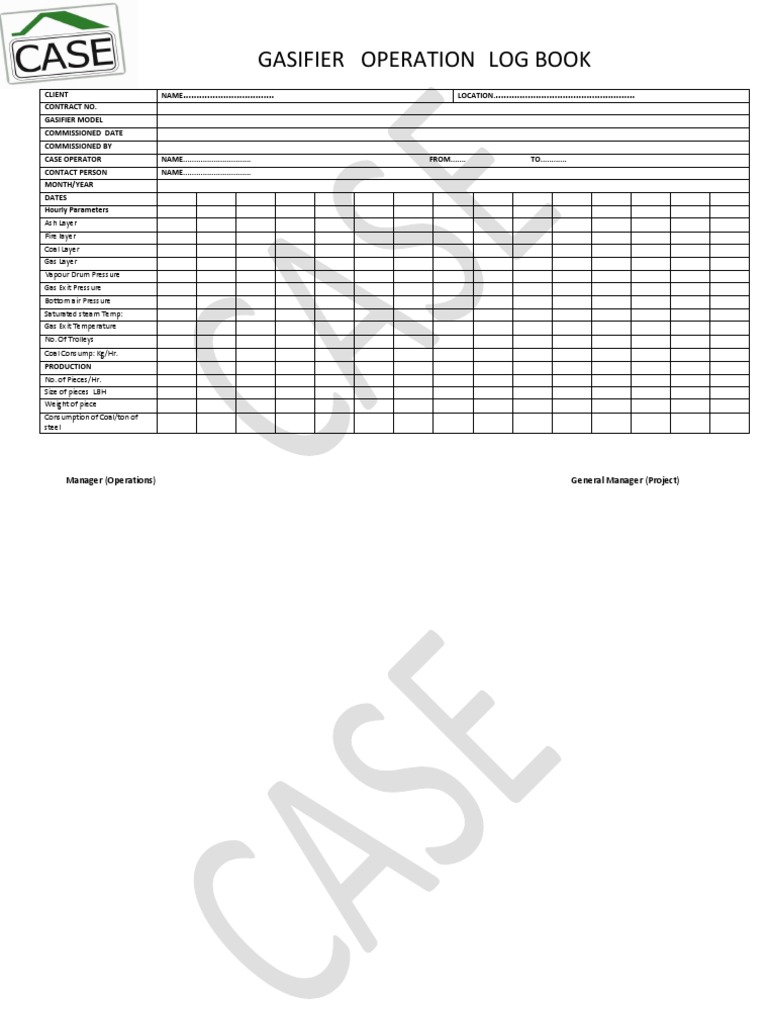 Operation Log Book | PDF | Technology & Engineering