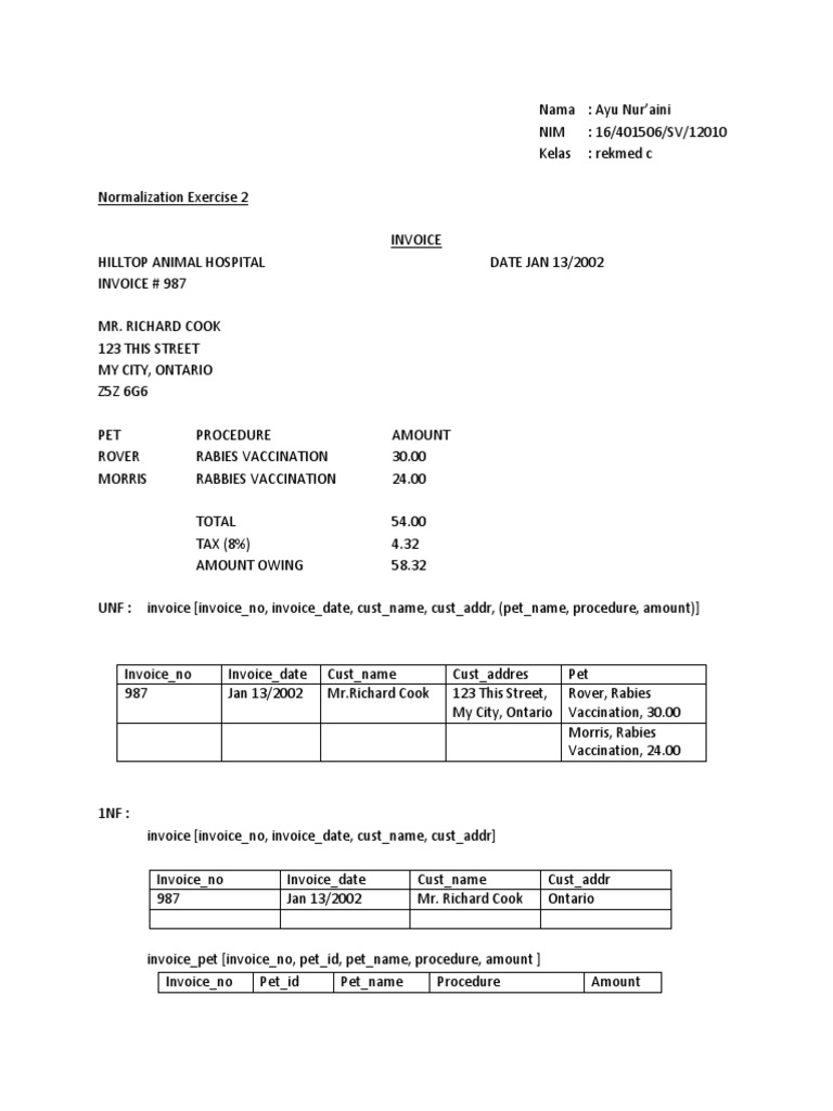 Invoice Normalization for Pet Vaccinations | PDF | Biotechnology ...