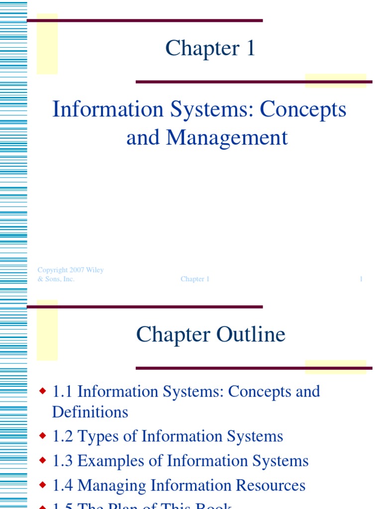 Information Systems: Concepts and Management | PDF | Information System ...