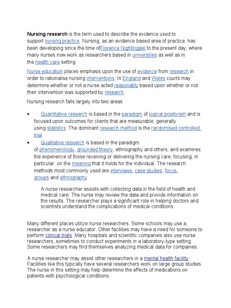 Nursing Research Presentation | PDF | Nursing | Health Care