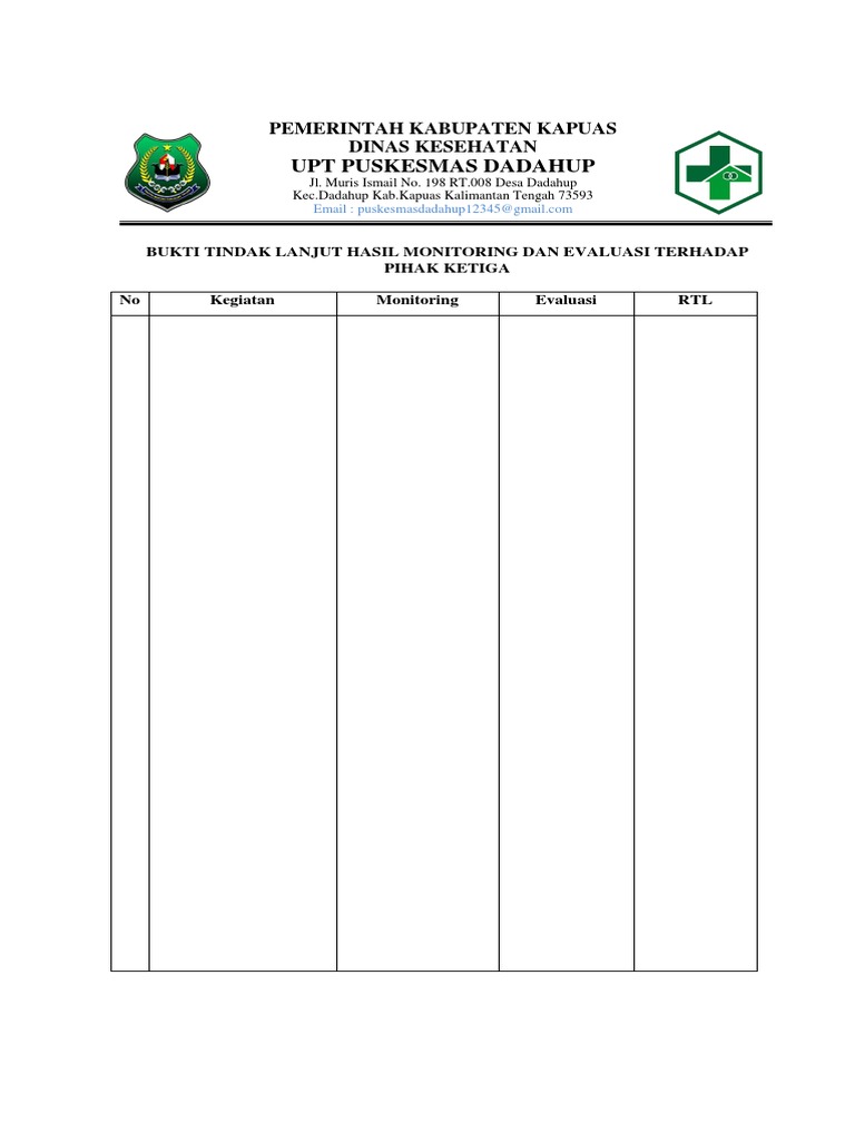 2.5.2 Ep 3 Bukti Tindak Lanjut Hasil Monitoring Dan Evaluasi Terhadap Pihak Ketiga | PDF