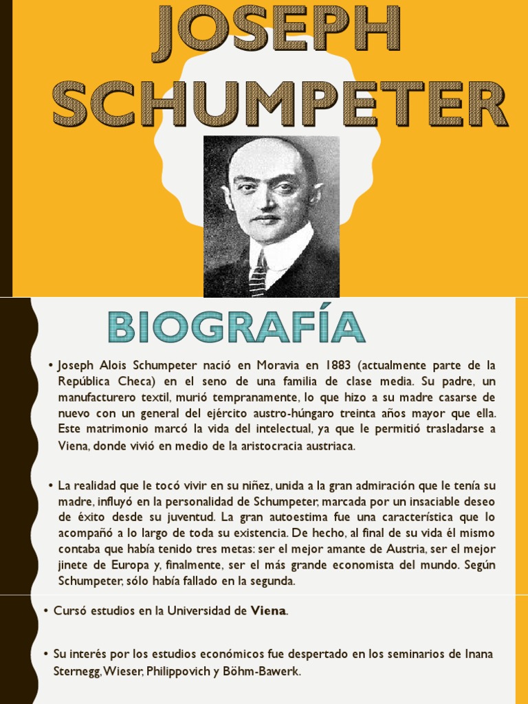 Biografía y Teoría de Schumpeter | PDF | Capitalismo | Ciencias económicas
