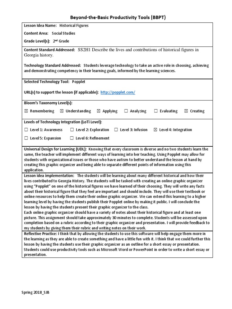 03 Basic Productivity Tools Lesson Idea Template 1 | PDF | Behaviorism | Cognitive Science