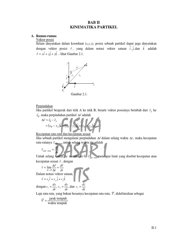 Rumus Kinematika Partikel Dasar | PDF